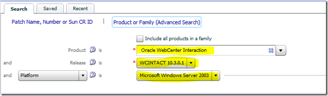 Interactions: WCI Updates in Oracle Metalink